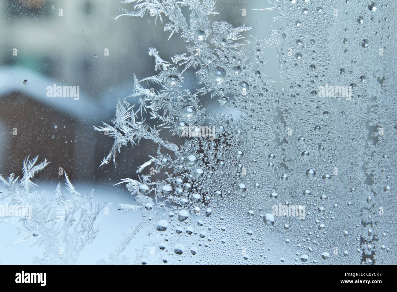 Ice crystals in window glass hi-res stock photography and images - Alamy