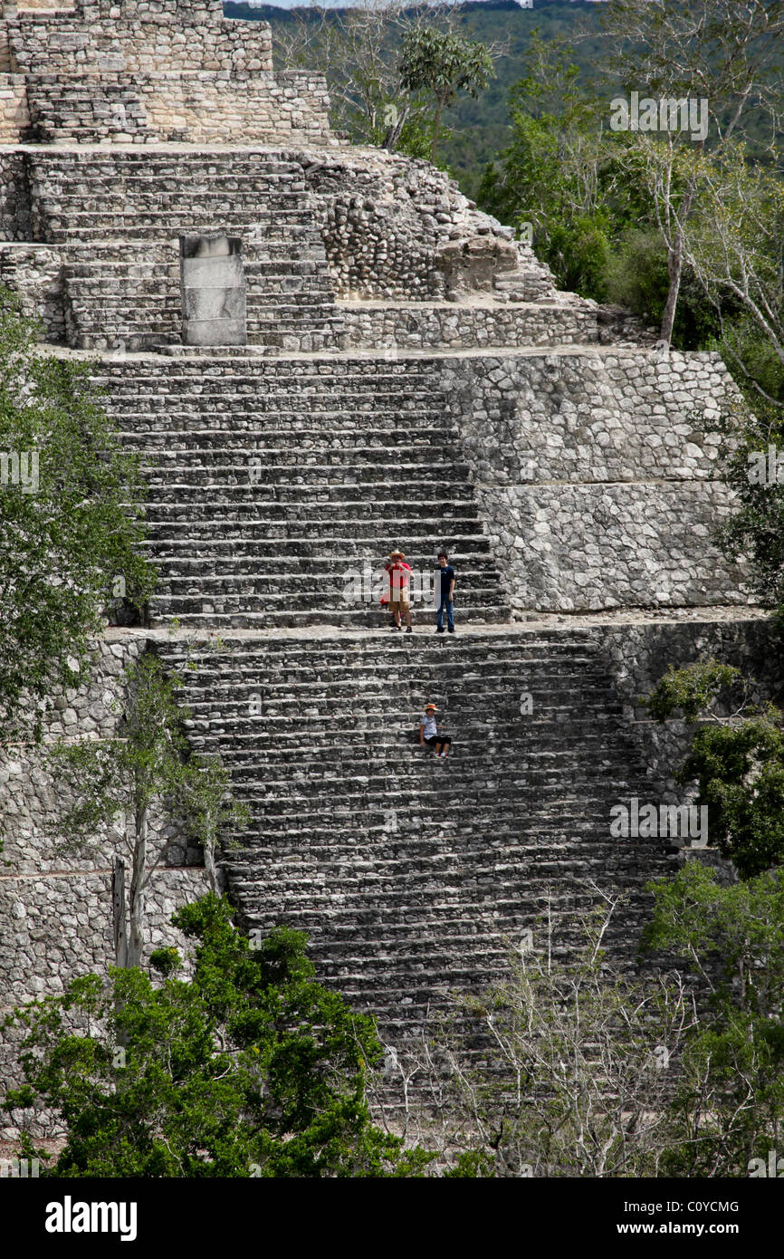 PYRAMID 1 CALAKMUL BIOSPHERE RESERVE, YUCATAN, MEXICO Stock Photo - Alamy