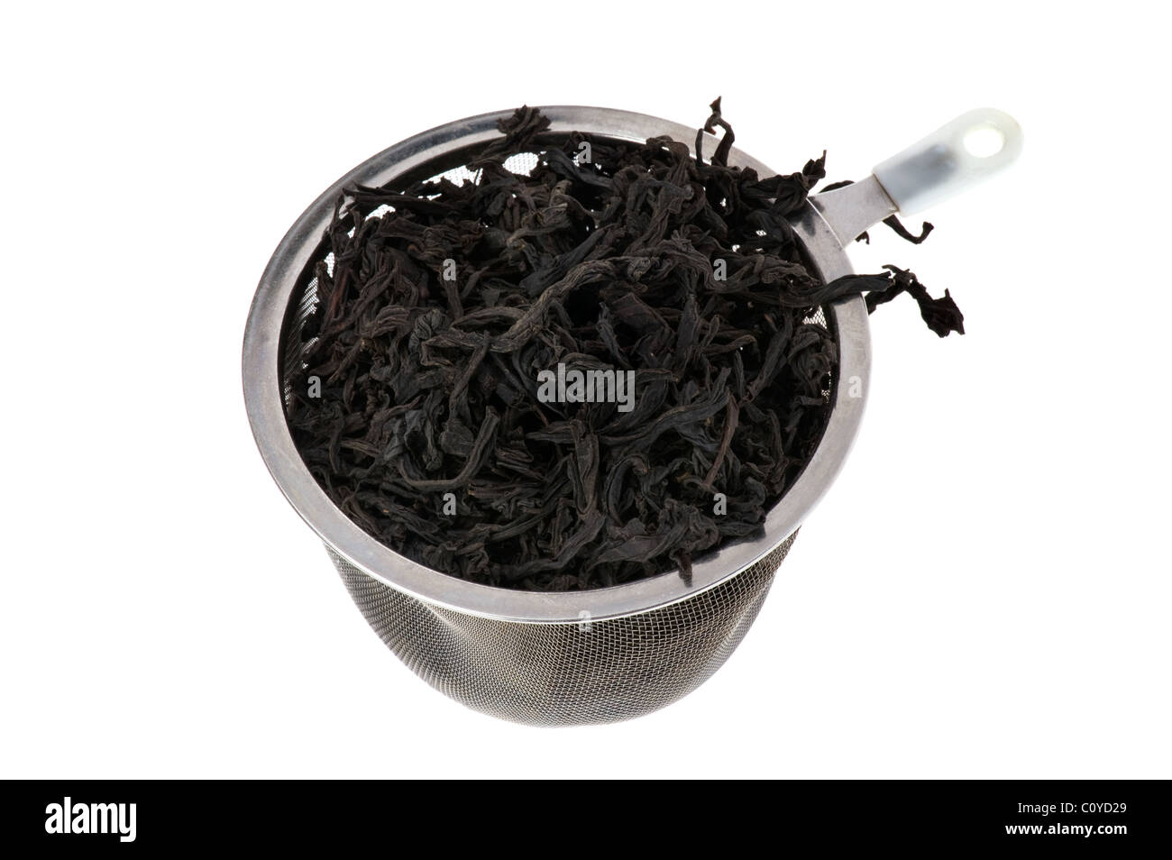 object on white - brewing sieve close up Stock Photo - Alamy