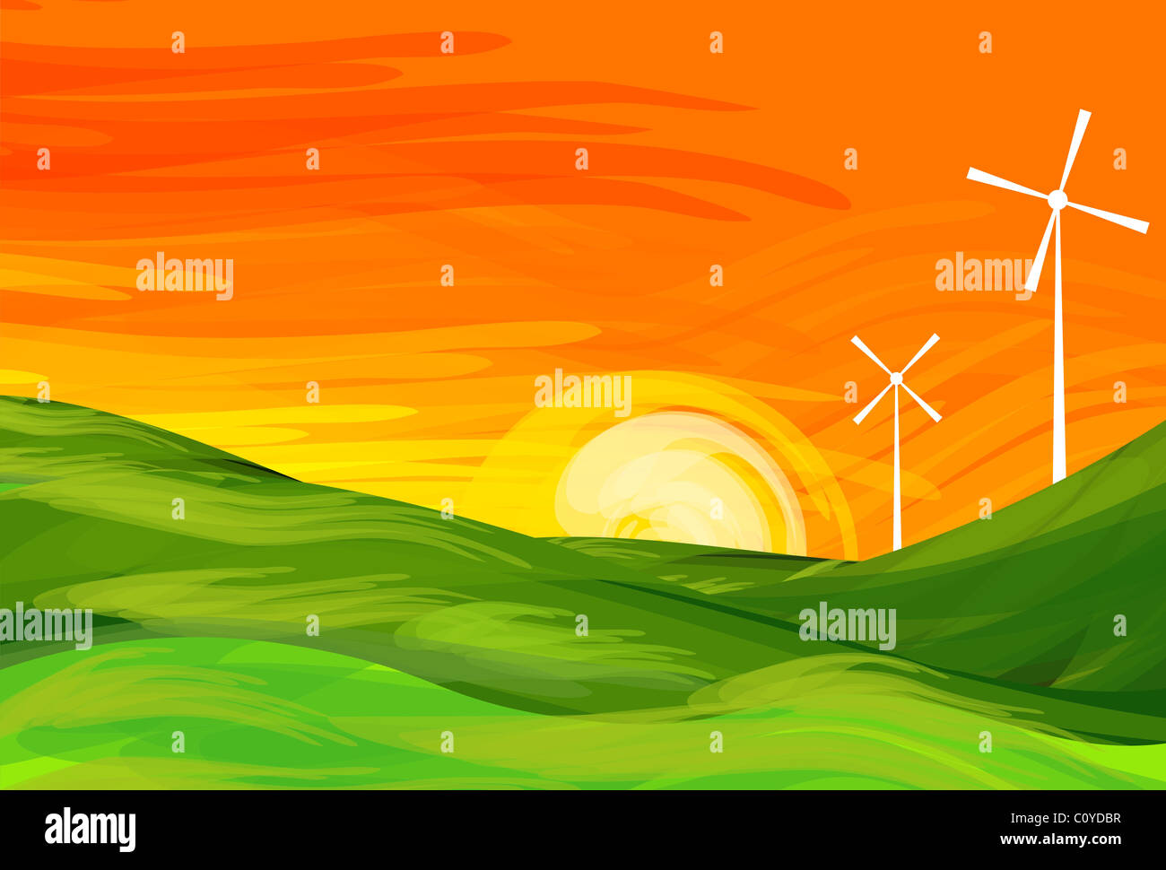 Wind mill painting hi-res stock photography and images - Alamy