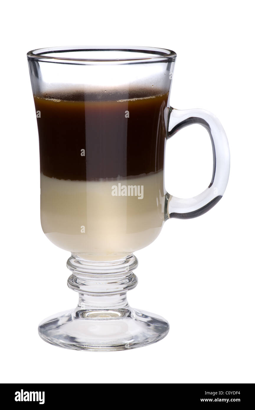 Glass cup coffee served on Cut Out Stock Images & Pictures - Alamy
