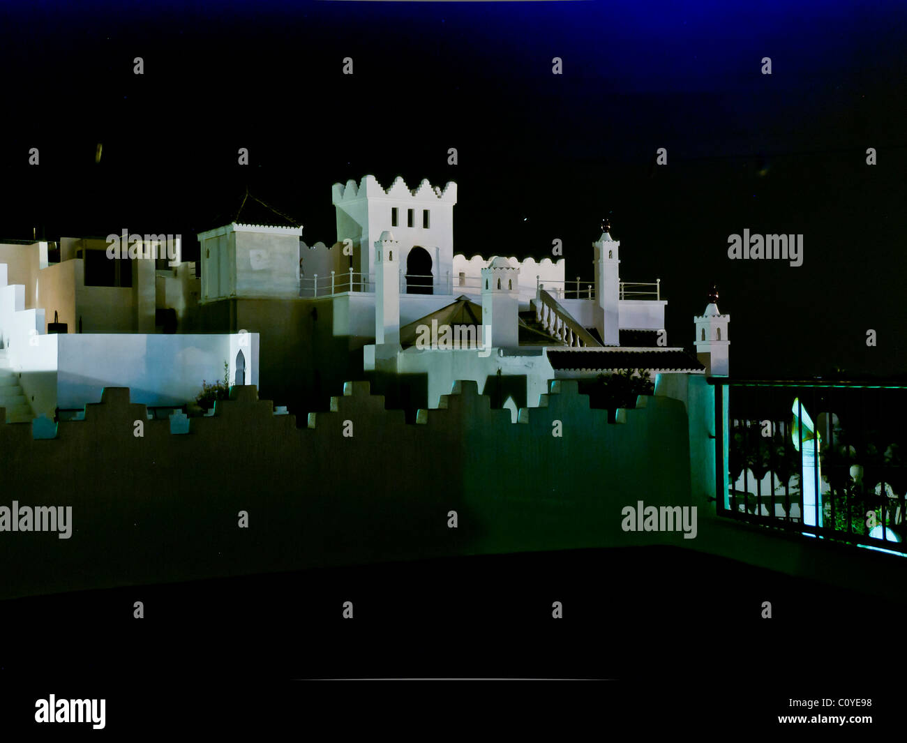 rooftop views Tangiers Kasbah medina at night Stock Photo - Alamy