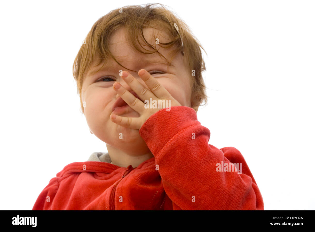 emotions of the child. expression of discontent. element behavior Stock ...