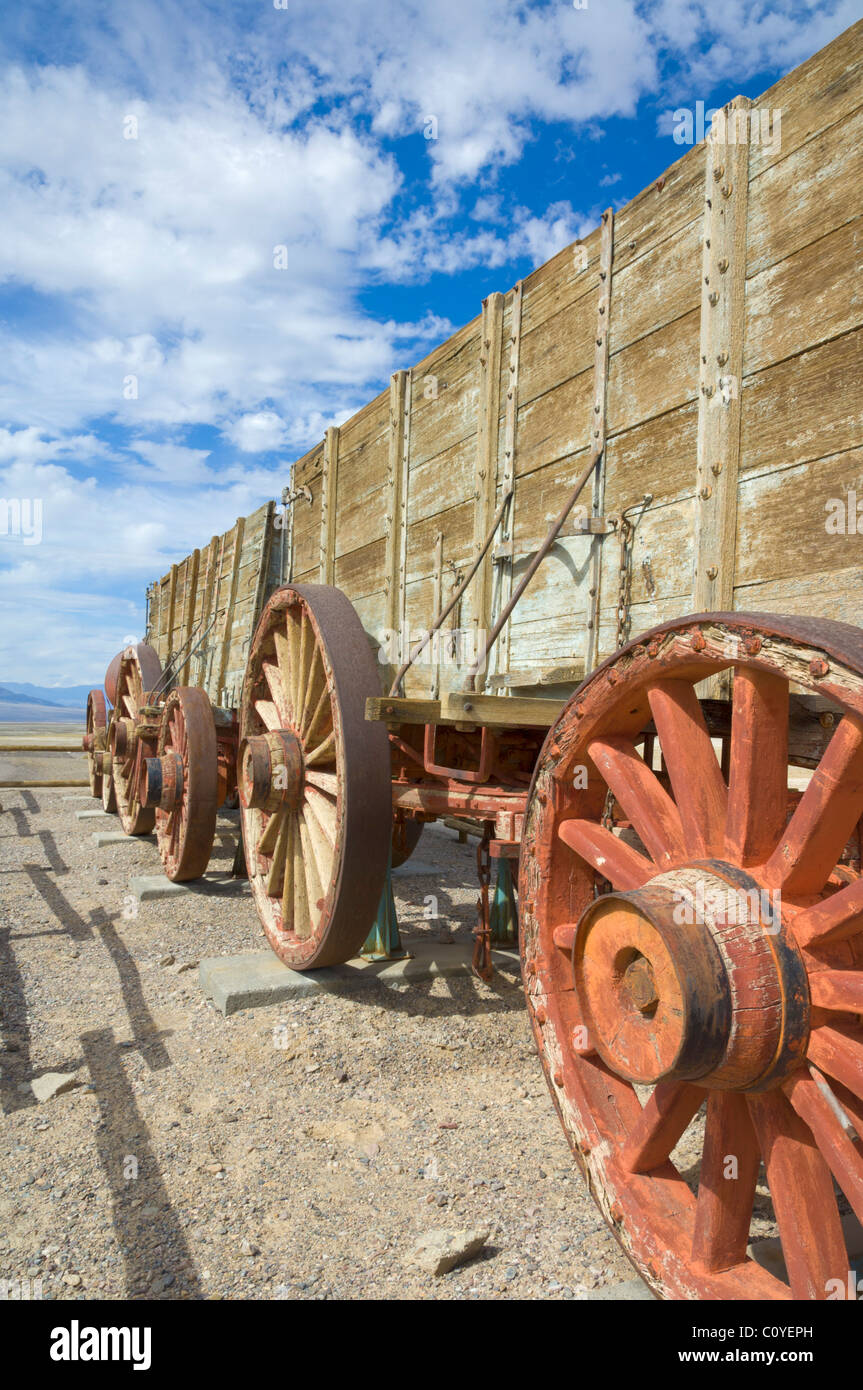 Twenty-mule-team wagon at the Harmony Borax Works, Furnace Creek, Death ...
