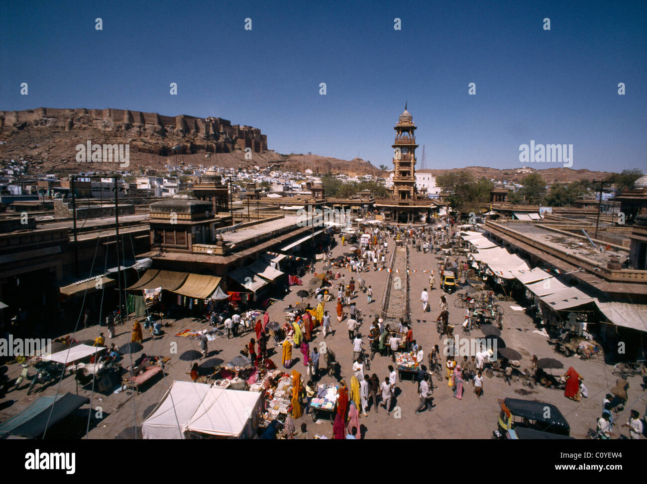 Jodhpur India Overview Of Sadar Market Stock Photo - Alamy