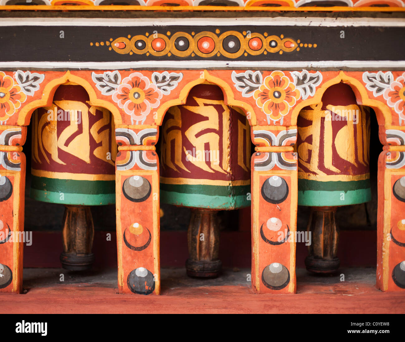 Prayer wheels in bhutanese hi-res stock photography and images - Alamy