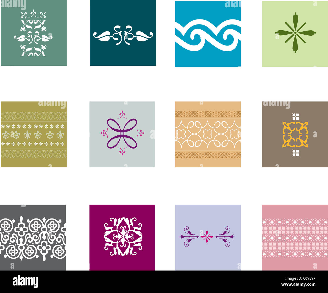 folk and victorian style patterns Stock Photo - Alamy