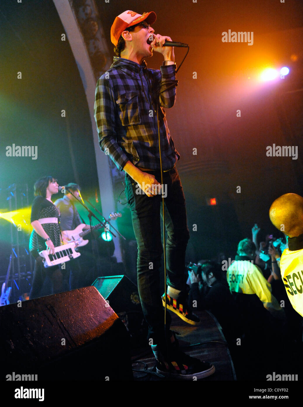 Gabe Saporta of Cobra Starship performing live on 'The Sassy Back Tour ...