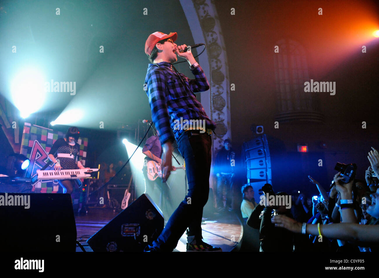 Gabe Saporta of Cobra Starship performing live on 'The Sassy Back Tour ...