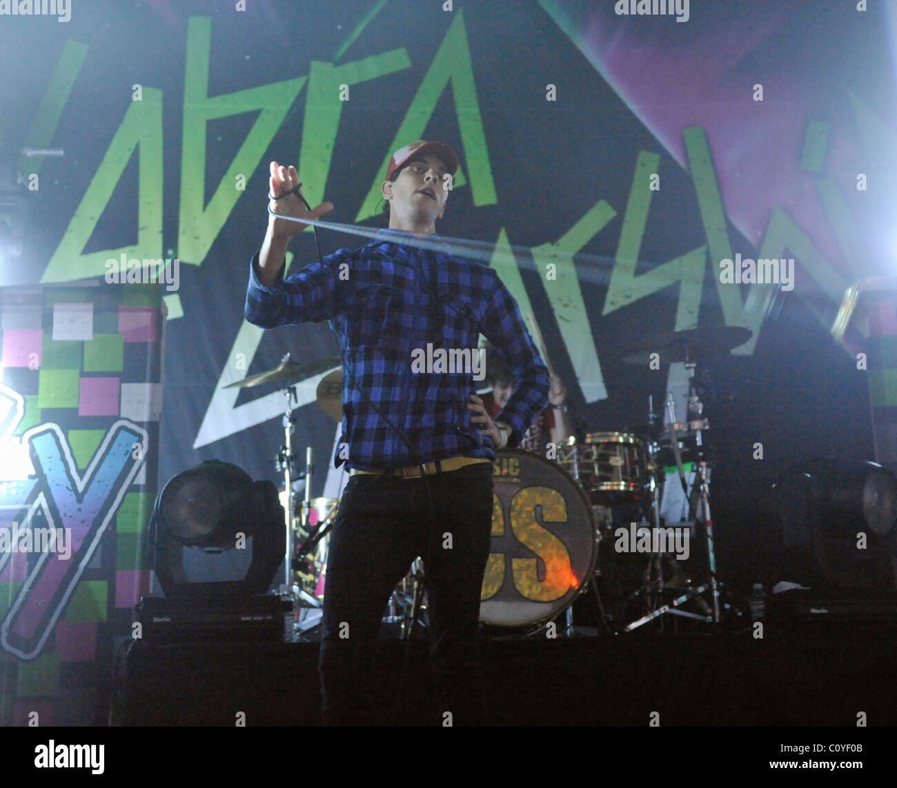 Gabe Saporta of Cobra Starship performing live on 'The Sassy Back Tour ...