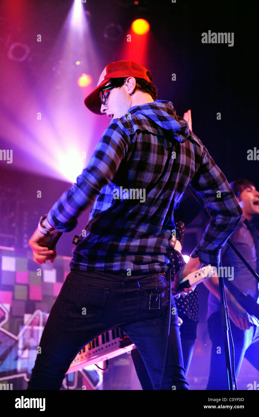Gabe Saporta of Cobra Starship performing live on 'The Sassy Back Tour ...
