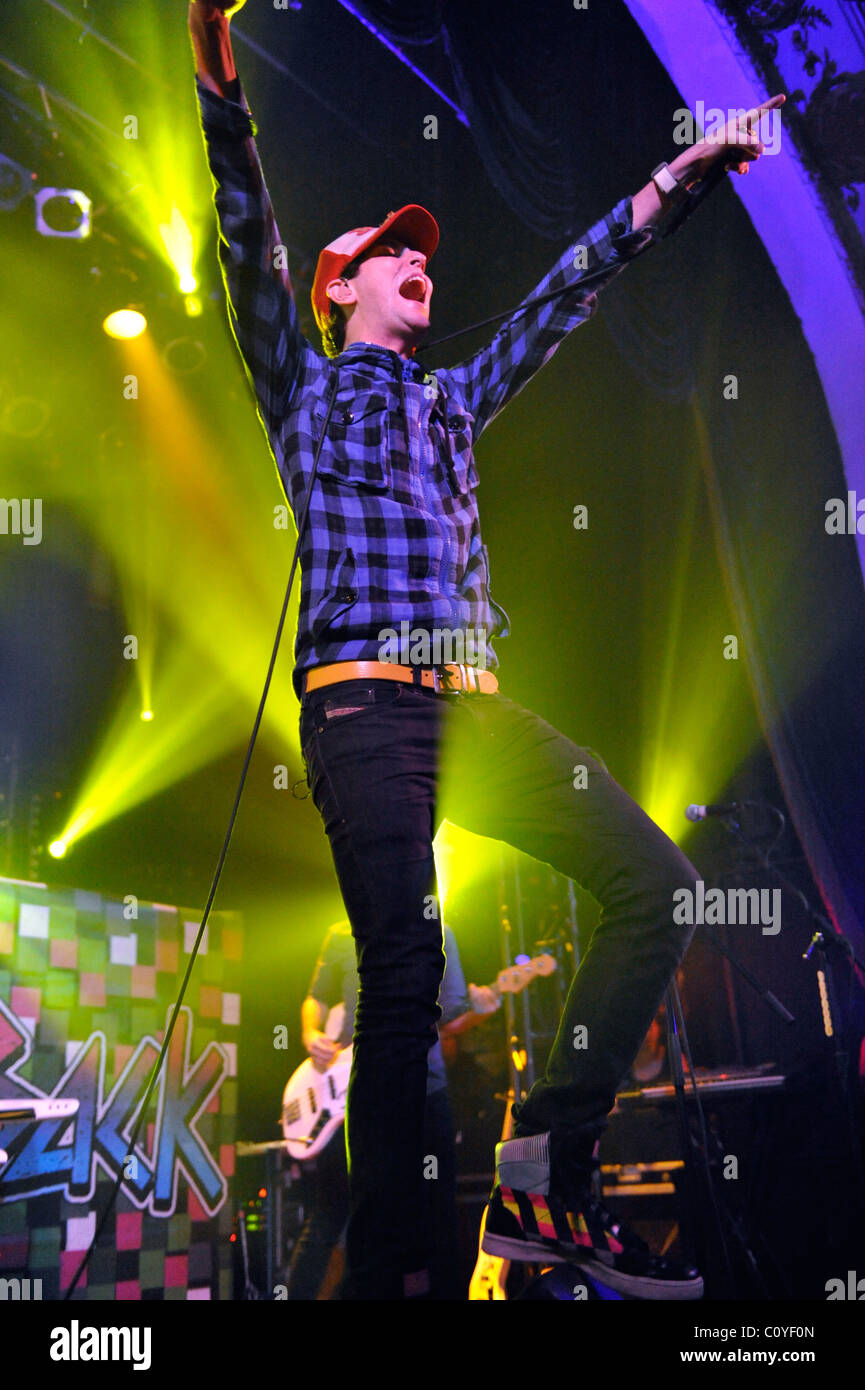 Gabe Saporta of Cobra Starship performing live on 'The Sassy Back Tour ...