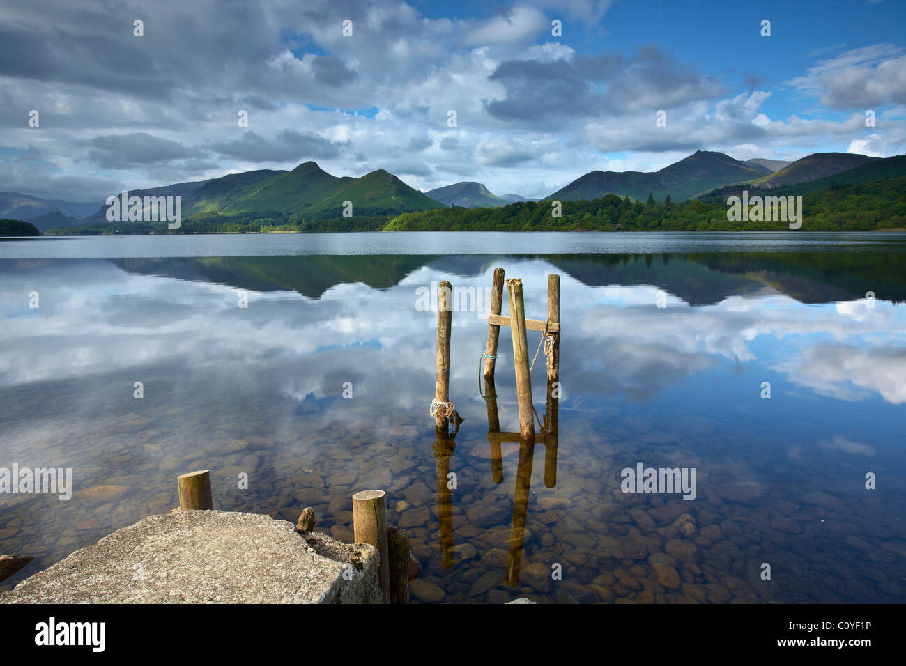 Jetty on Derwent Water Stock Photo - Alamy