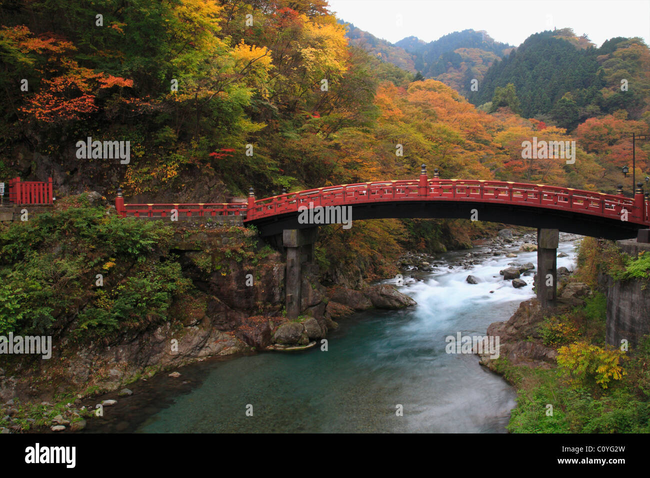 Shinkyo Sacred Bridge, Nikko, Japan Stock Photo - Alamy
