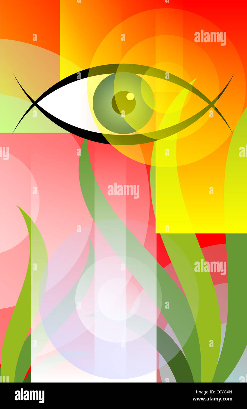 eye above green plants Stock Photo - Alamy