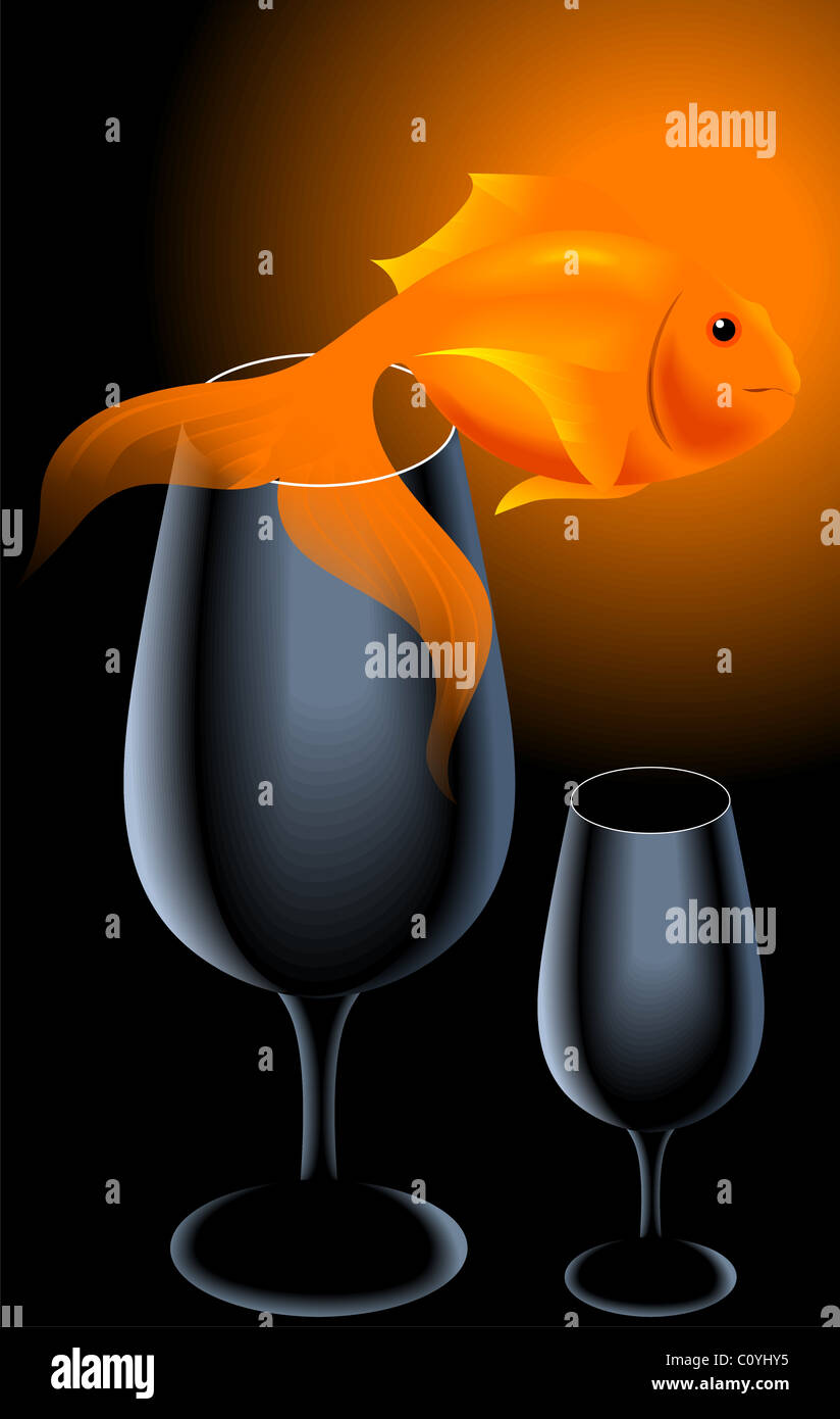 fish and goblet Stock Photo - Alamy