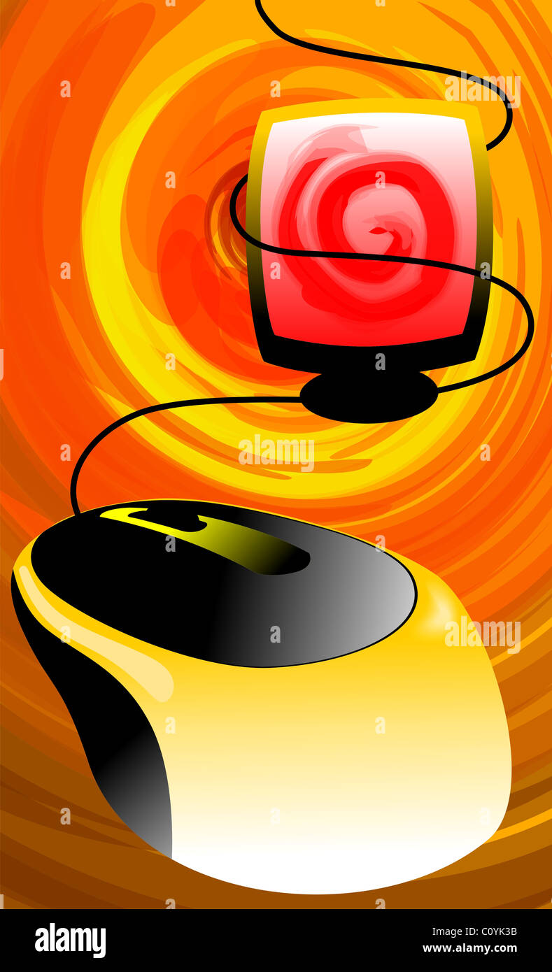 computer wired by mouse Stock Photo - Alamy