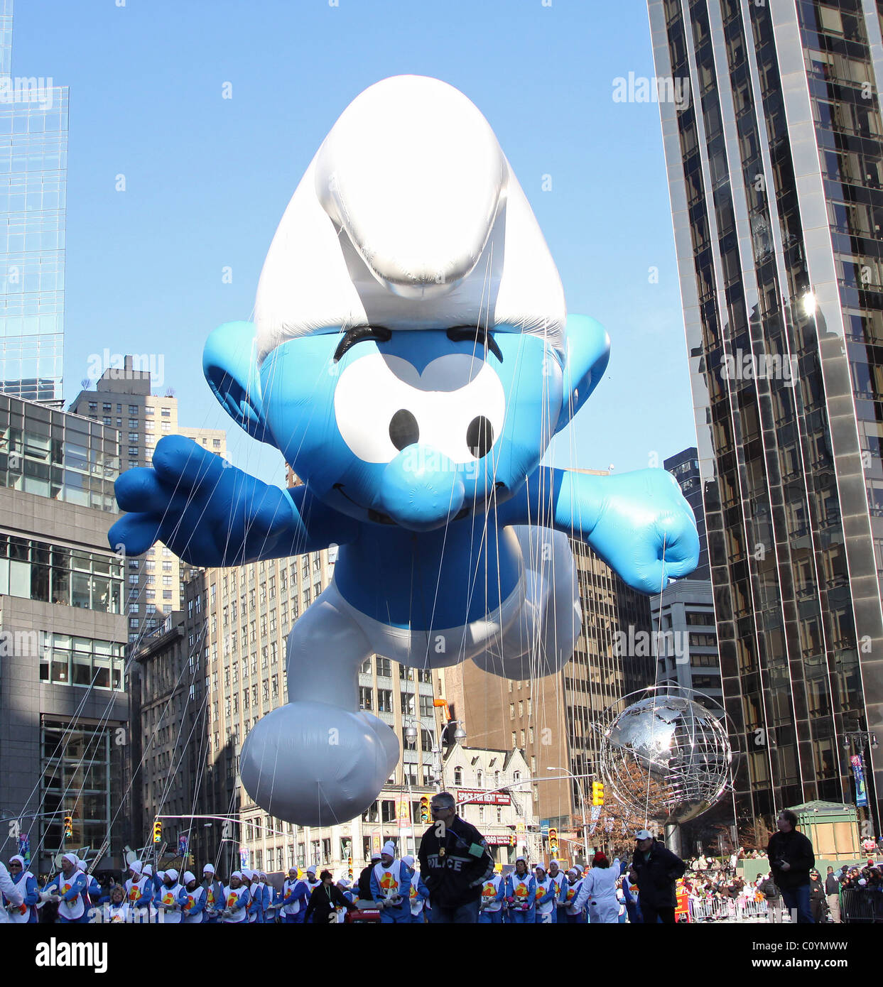 Smurf Float at the Macy's Thanksgiving Parade New York City, USA - 27. ...