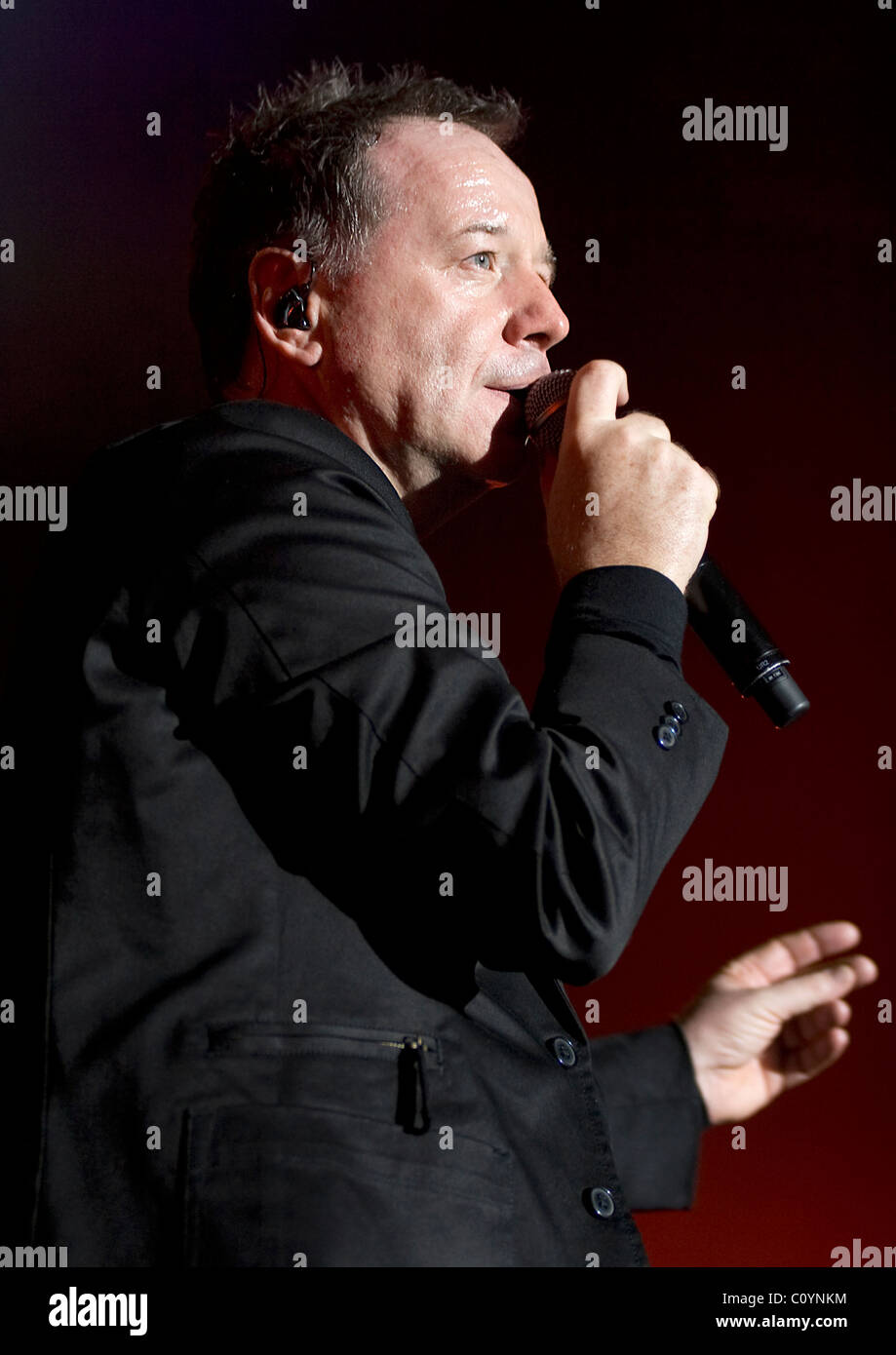 Jim Kerr of Simple Minds performing on the first night of their "30th ...