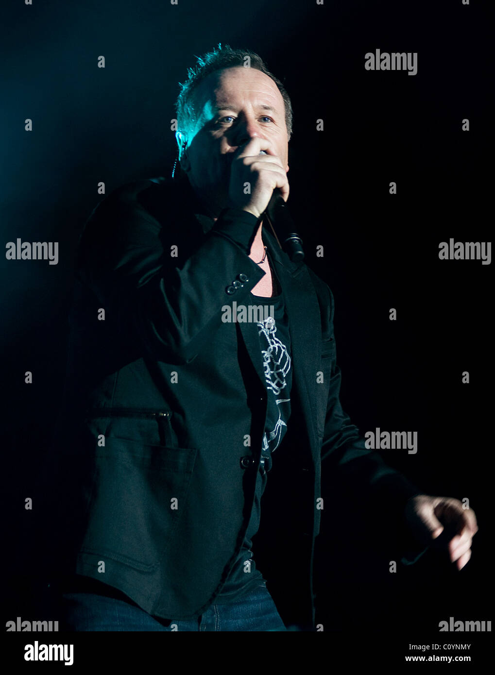 Jim Kerr of Simple Minds performing on the first night of their "30th ...