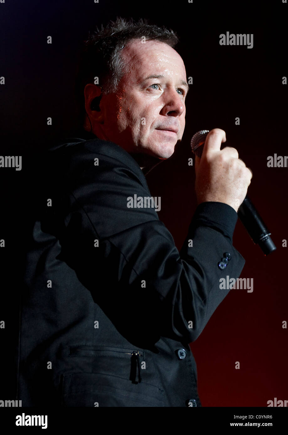 Jim Kerr of Simple Minds performing on the first night of their "30th ...