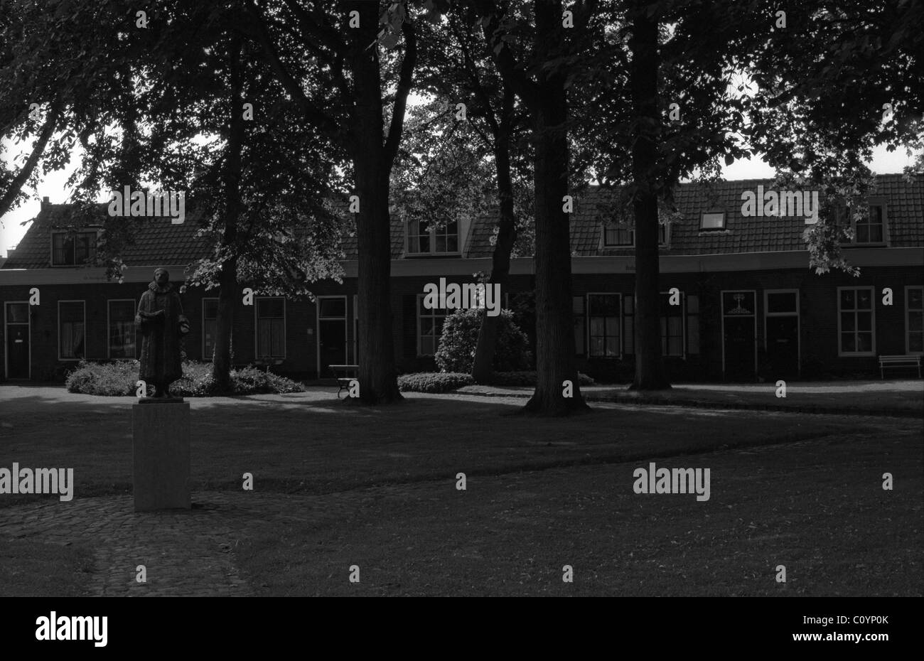 Garden small trees Black and White Stock Photos & Images - Alamy