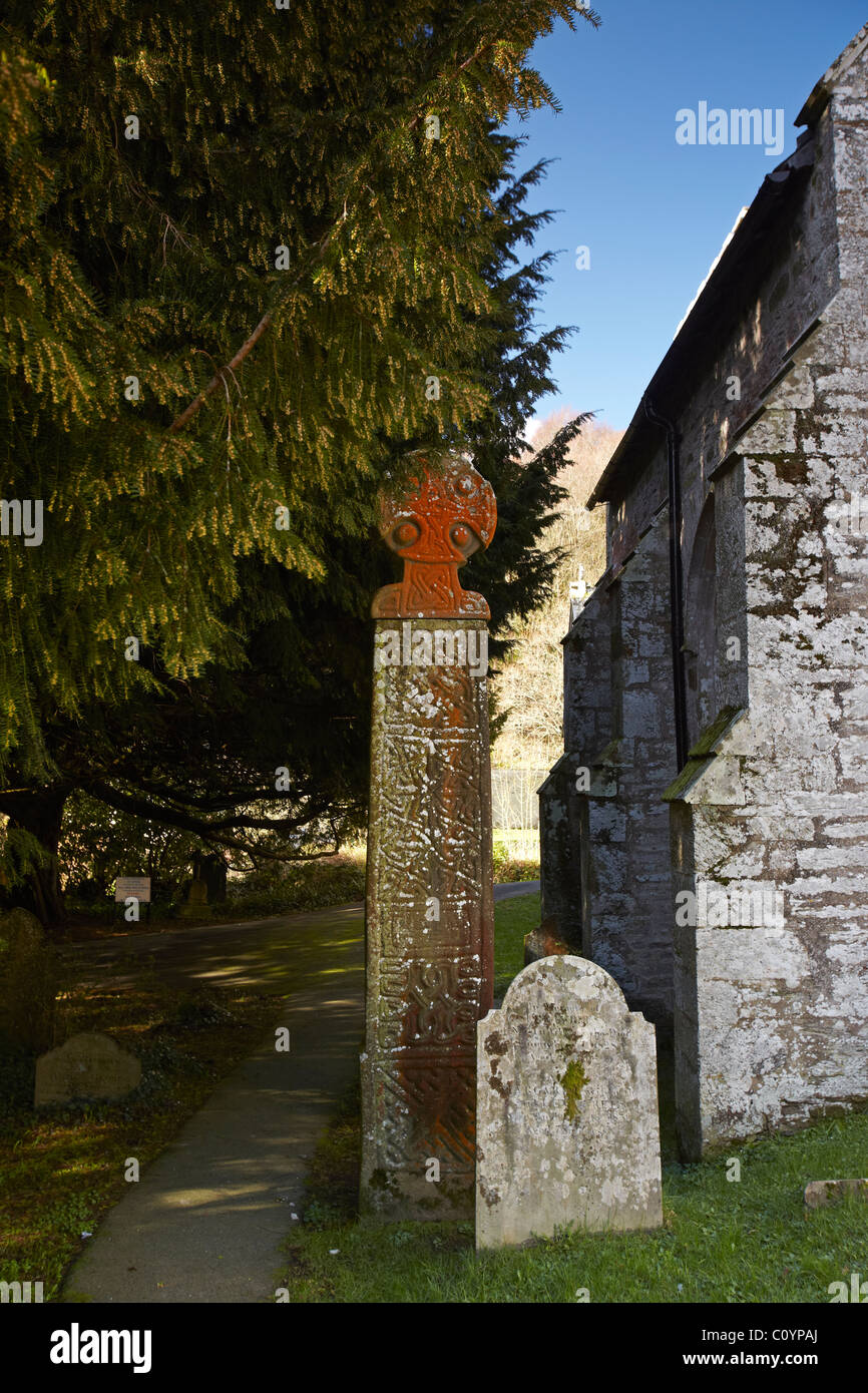 The Nevern High Cross. A Medieval Celtic Christian stone cross, St ...