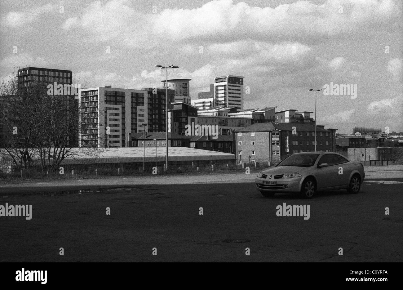 Black white view parking Black and White Stock Photos & Images - Alamy