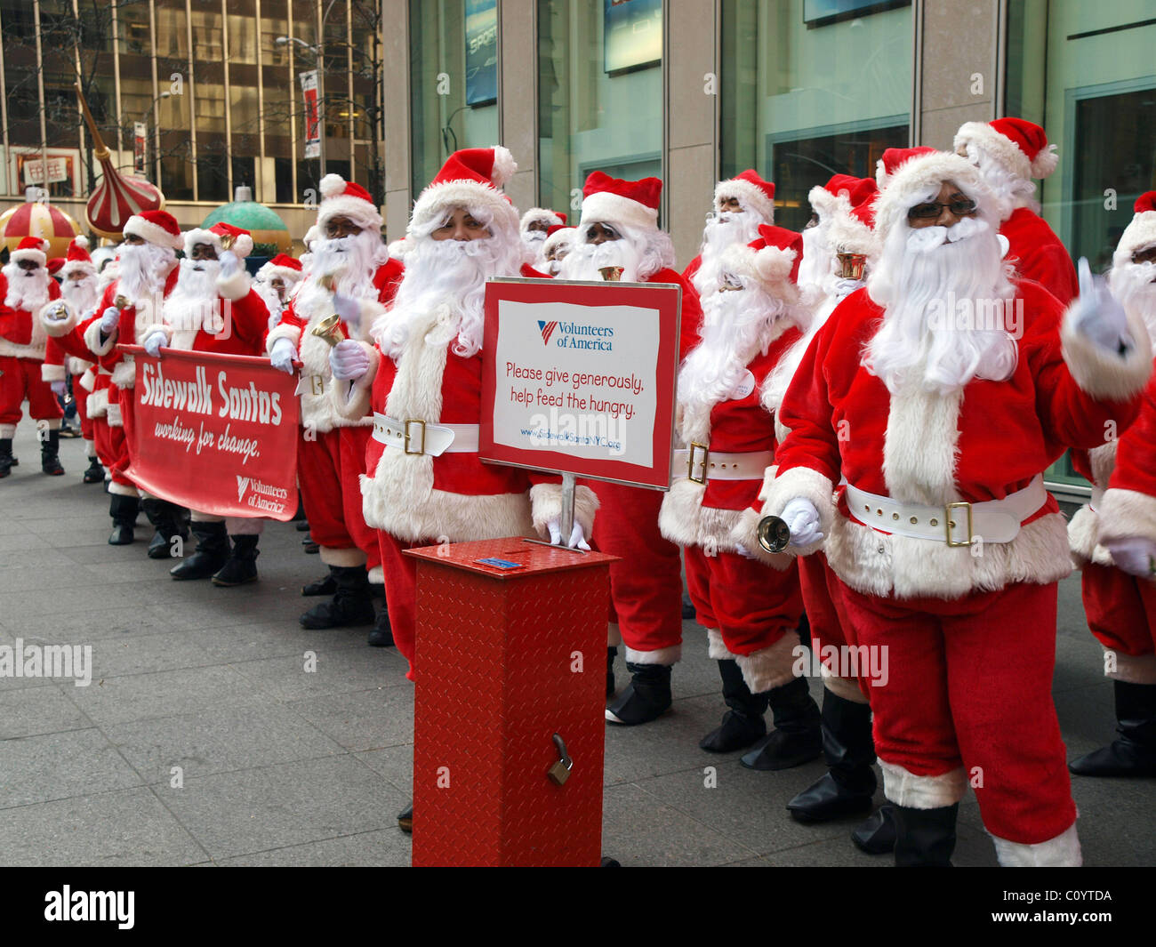 Volunteers of America 106th Annual Sidewalk Santa Parade on Sixth ...