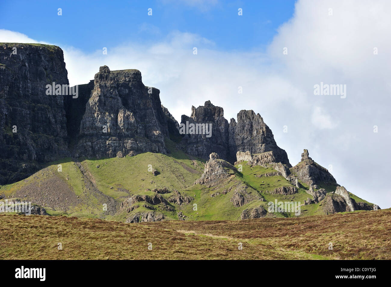 Quiraing, the northernmost summit of the Trotternish Ridge on the Isle ...