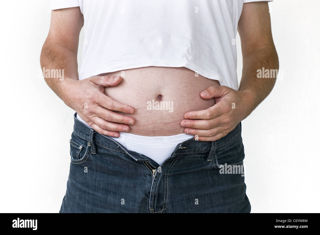 Fat Stomach Man High Resolution Stock Photography and Images - Alamy