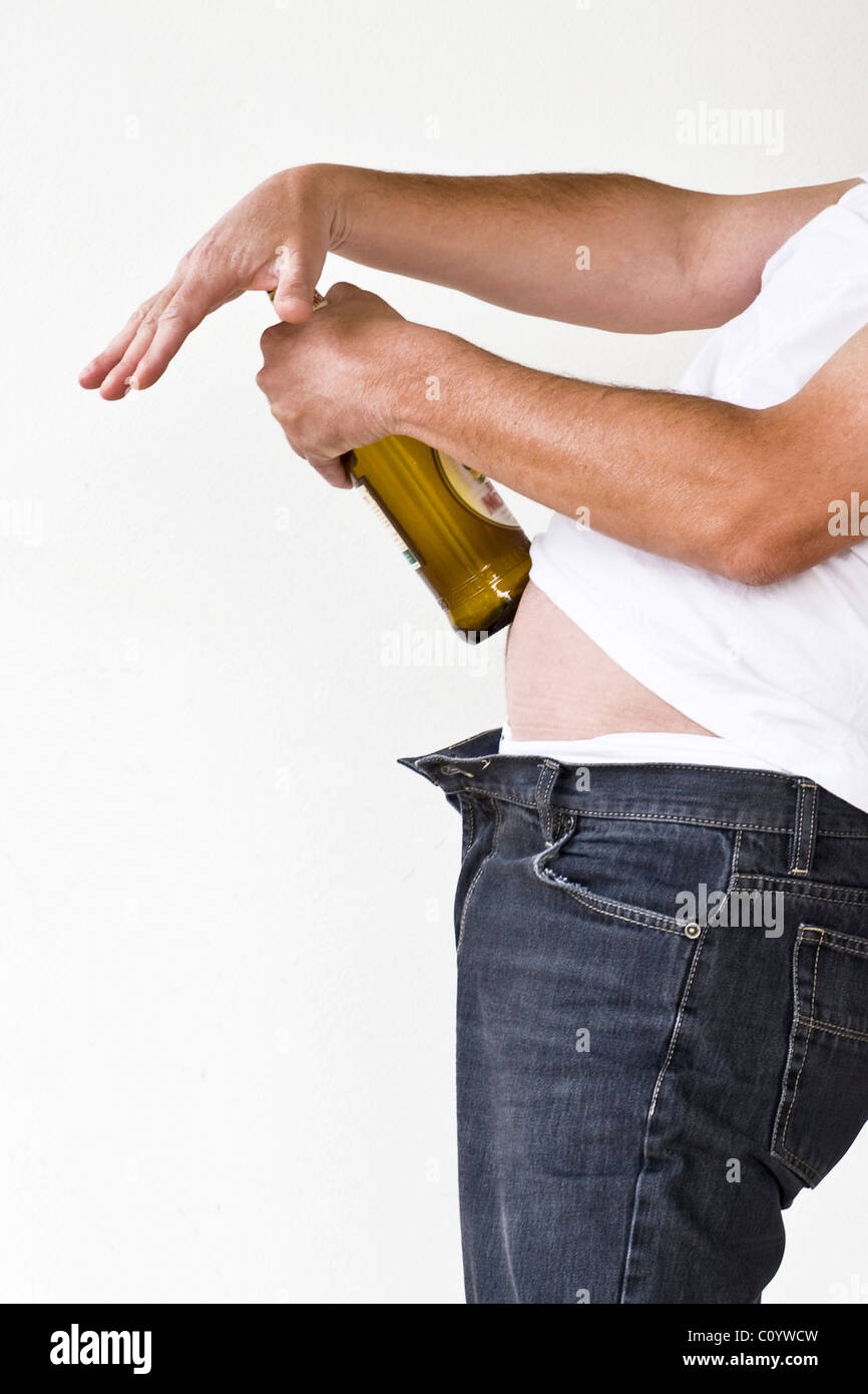 Man with paunch hi-res stock photography and images - Alamy