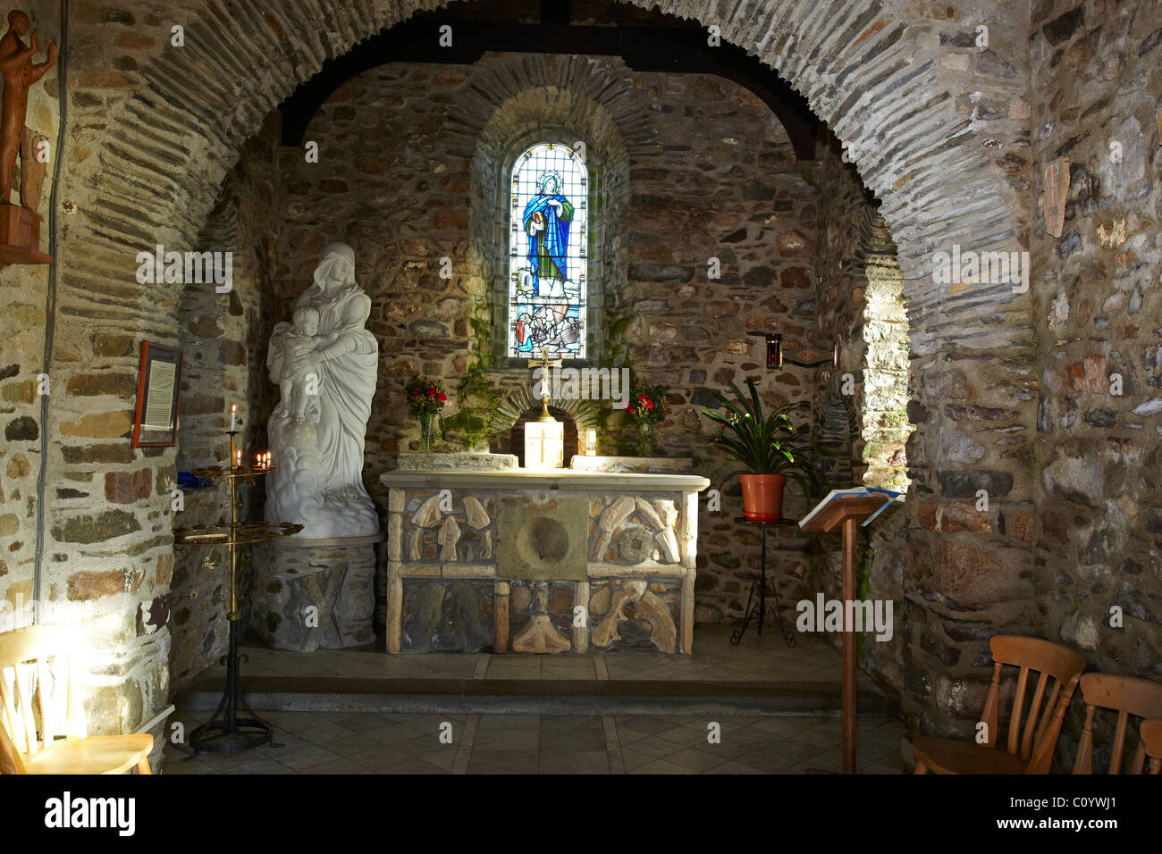 St nons chapel interior hi-res stock photography and images - Alamy