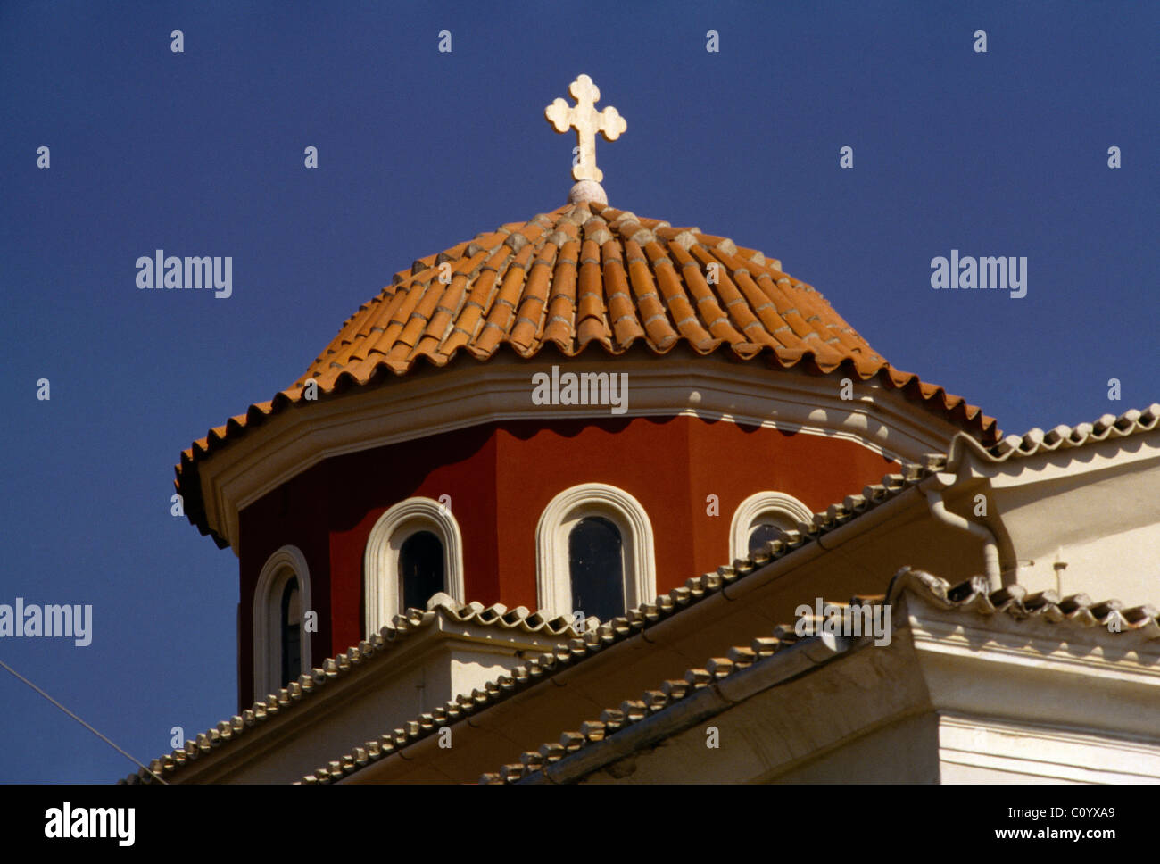 Samos Greece Greek Orthodox Monastery Dome Stock Photo - Alamy