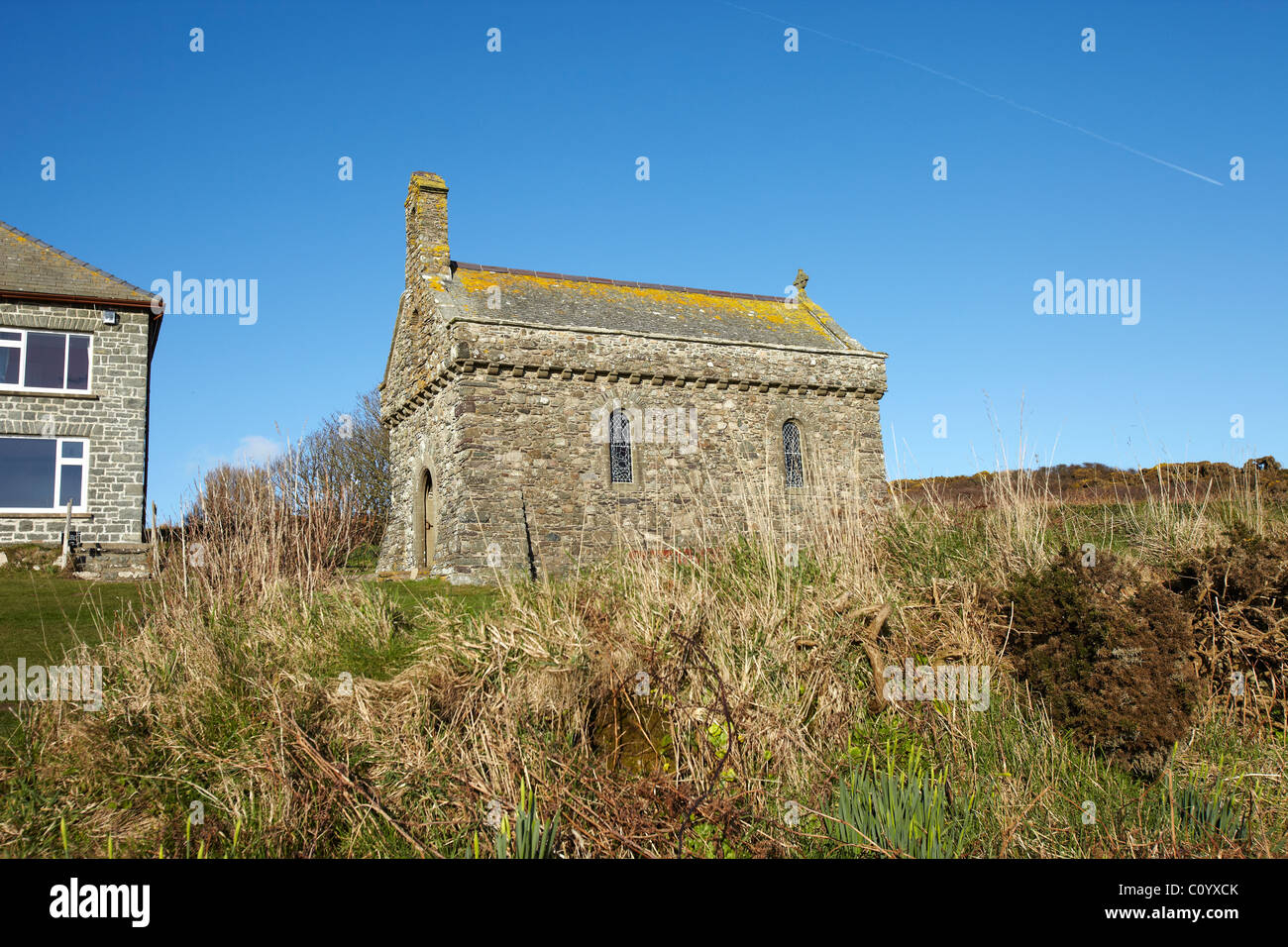 St Non's Chapel, near St Davids, Pembrokeshire, Wales, UK Stock Photo ...