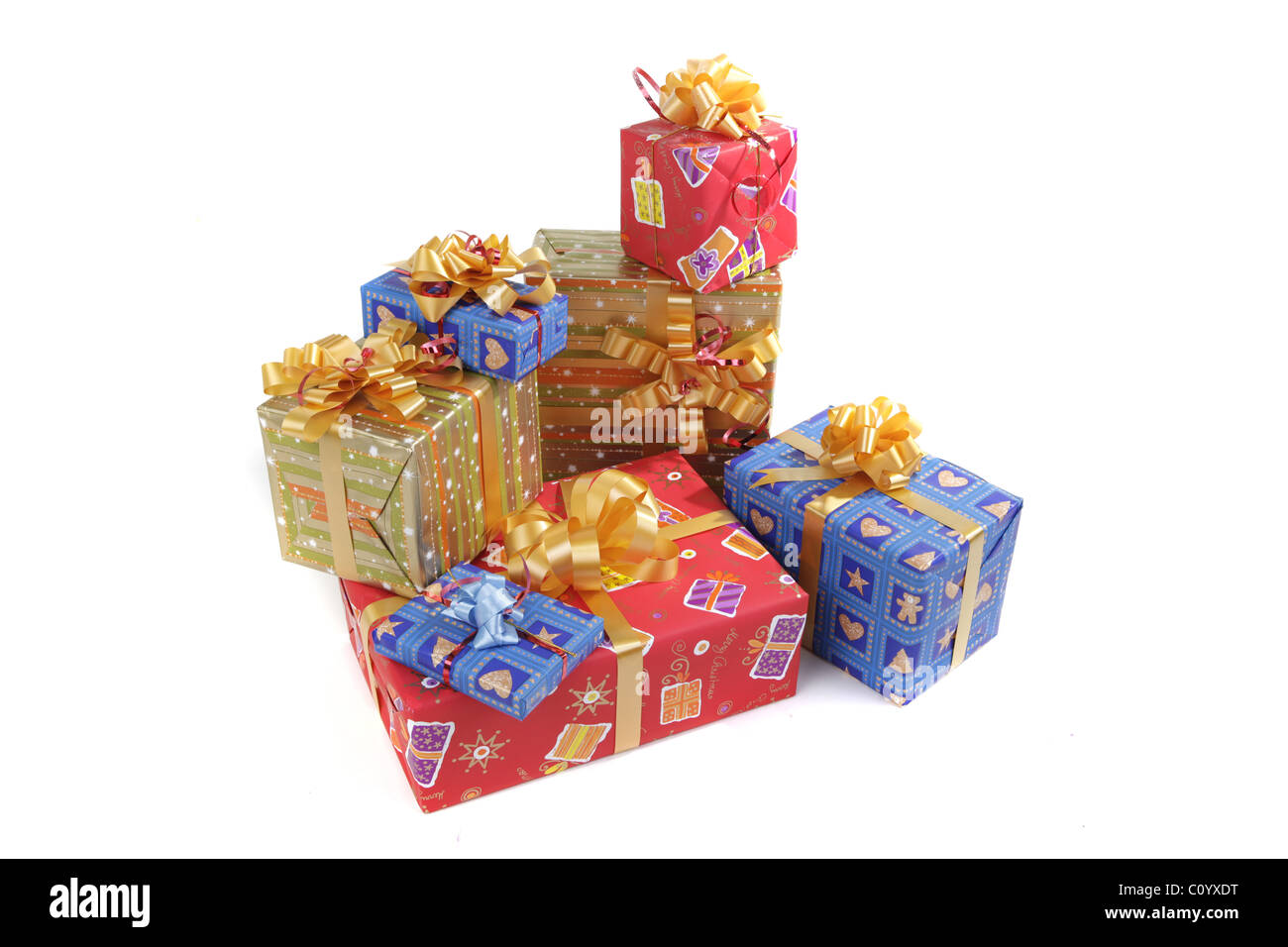 Presents wrapped Cut Out Stock Images & Pictures - Alamy