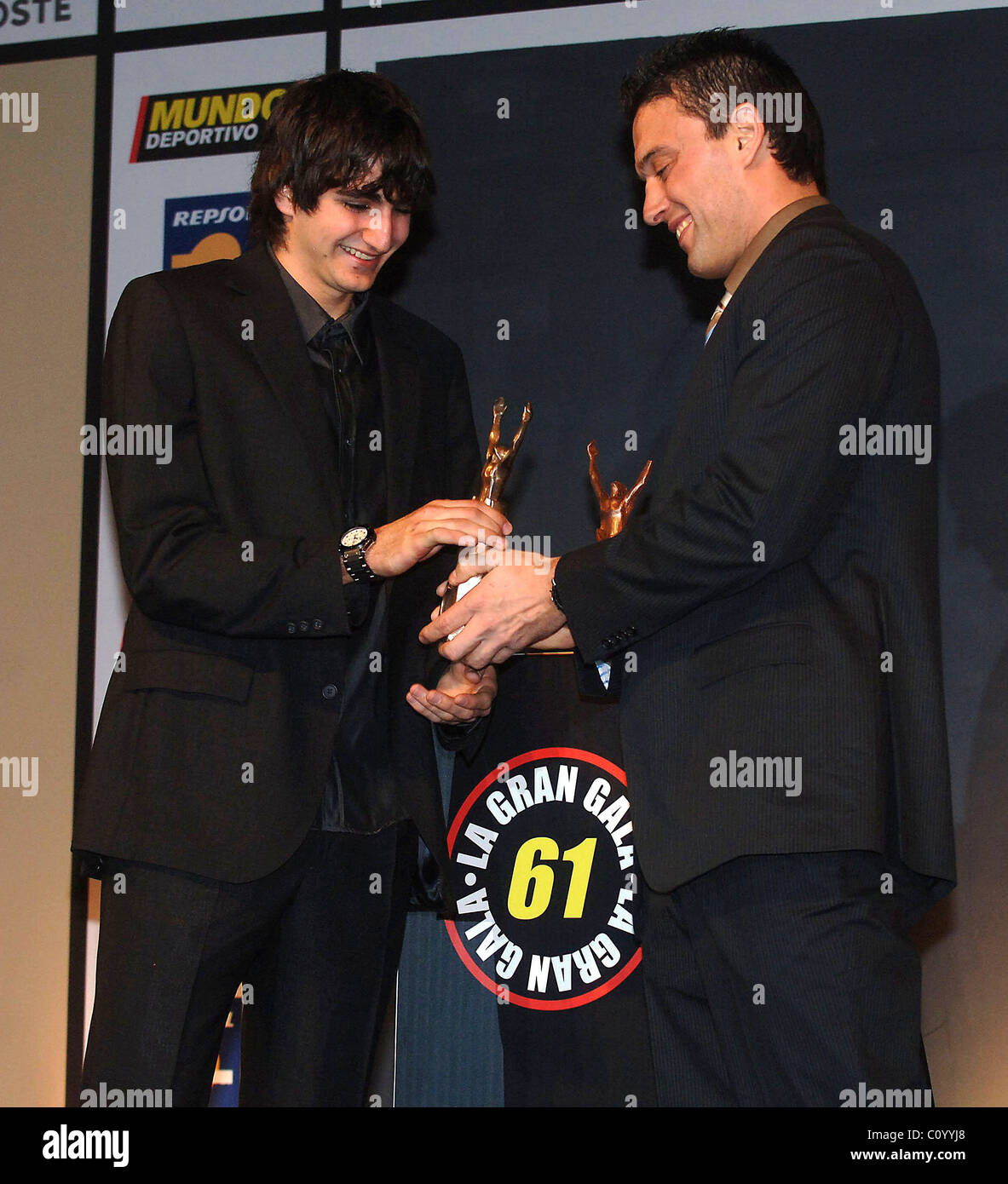Ricky Rubi and guest at the 2009 Sports Awards where Spanish Newspaper ...