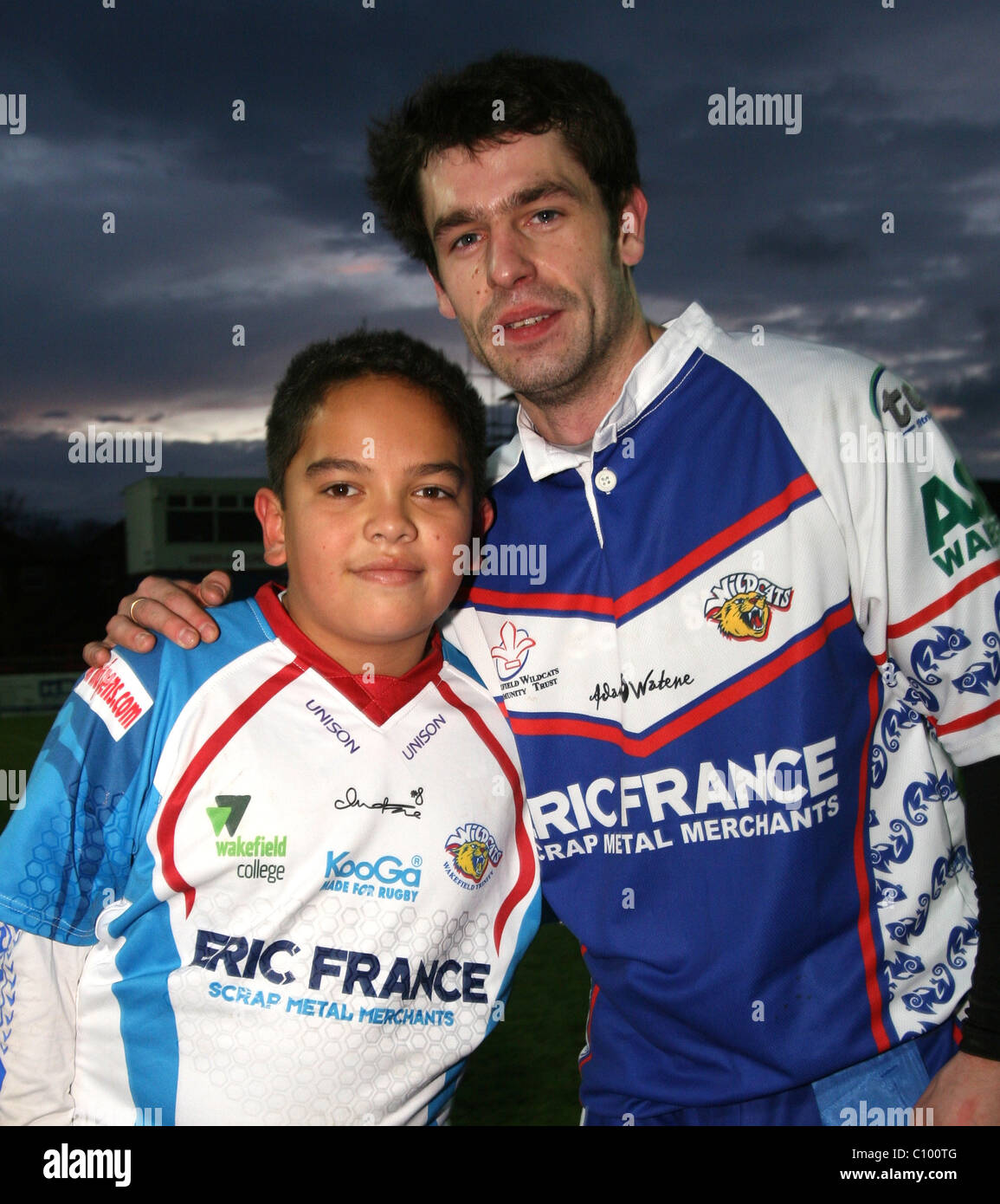 Kelvin Fletcher with Adams son Arana Watene Charity football and rugby ...