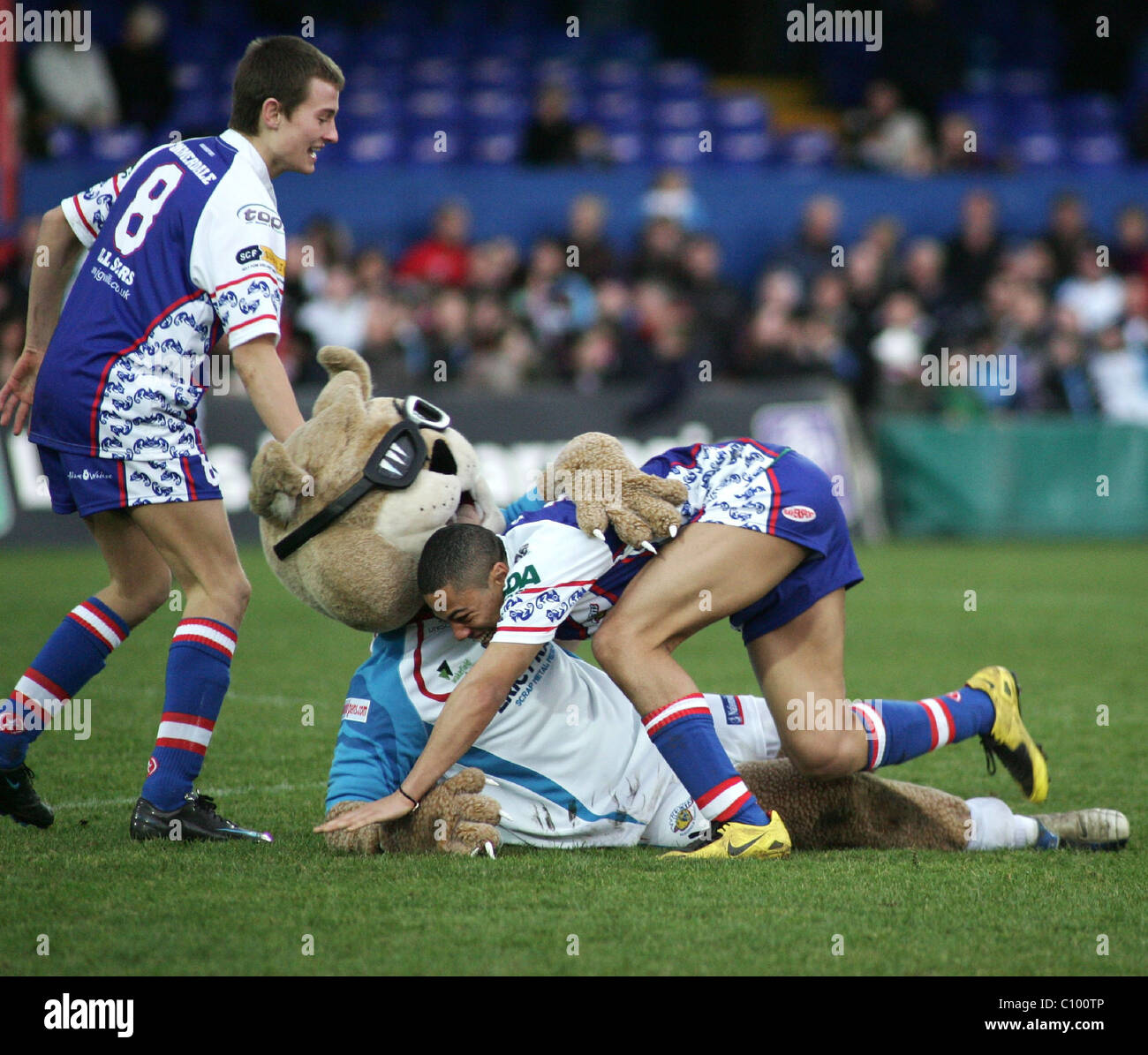 Charity football and rugby match in aid of Adam Watene the Wakefield ...