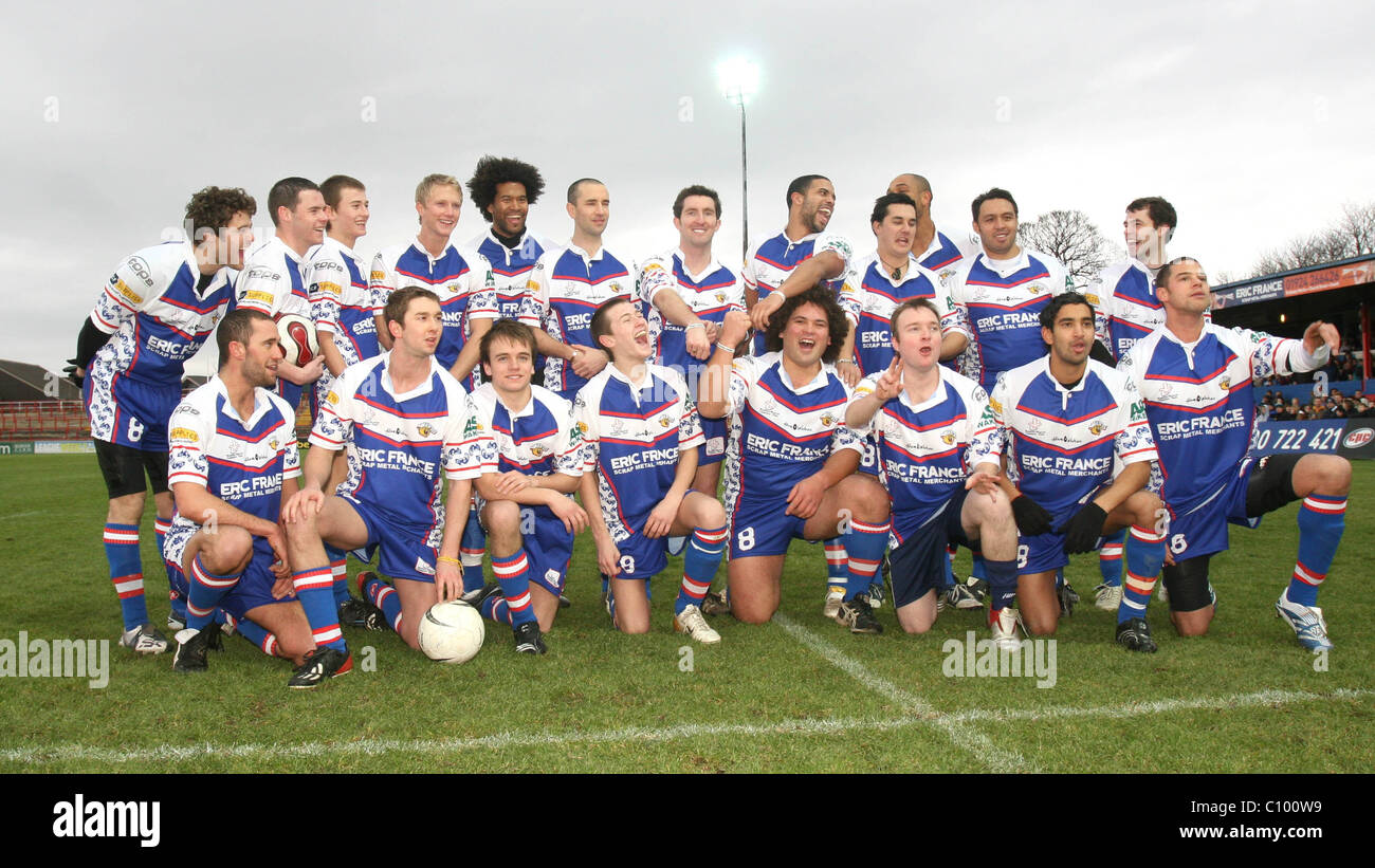 Charity football and rugby match in aid of Adam Watene the Wakefield ...
