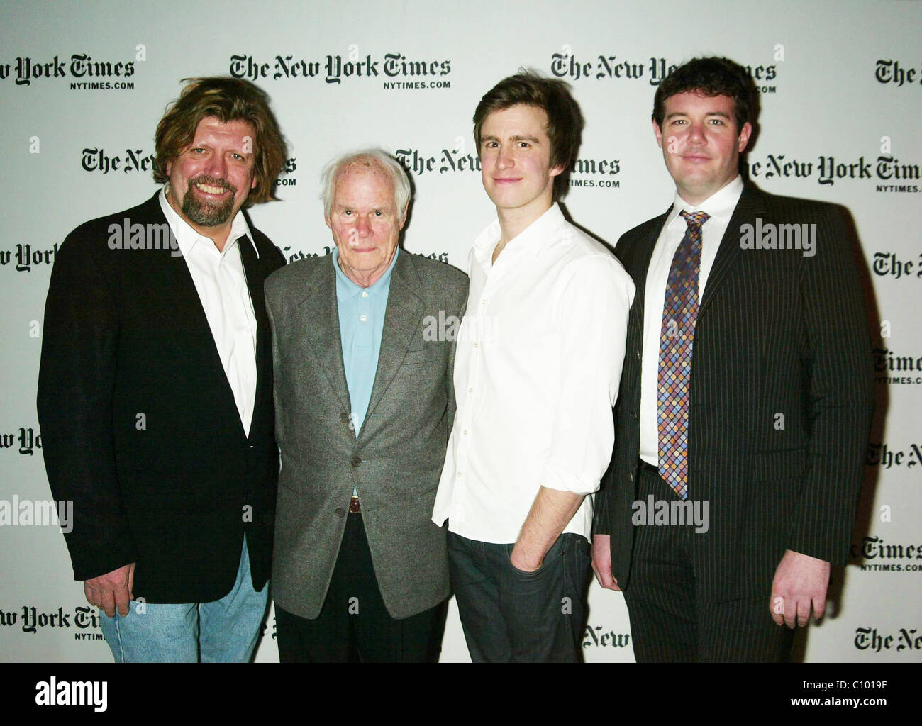 Oskar Eustis, Galt MacDermot, Gavin Creel and Patrick Healy The New ...