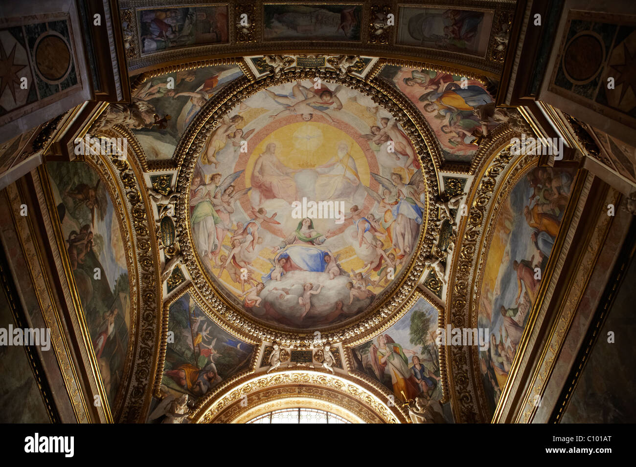 Cupola in the Church of the Gesu in Rome, Italy Stock Photo - Alamy