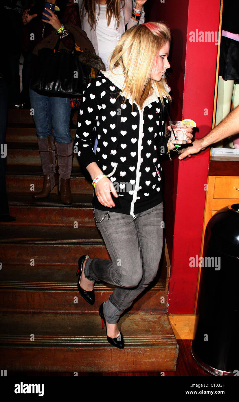 Avril Lavigne The 'Lights on Bowl' benefit held at Lucky Strike Lanes ...