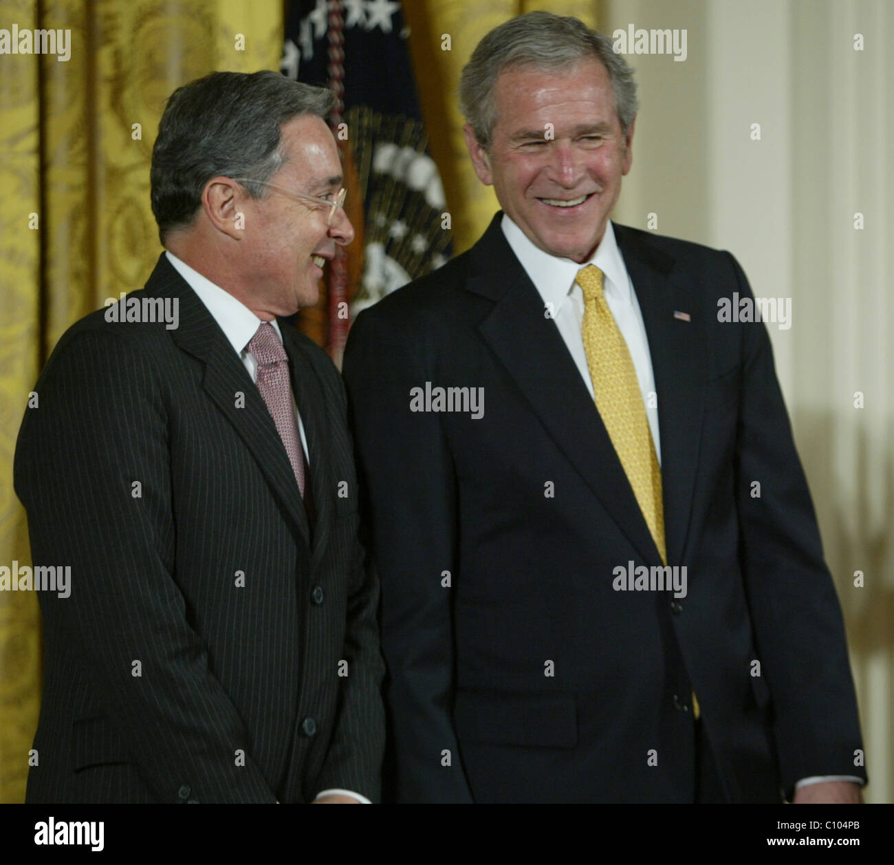President George W. Bush presents the Presidential Medal of Freedom to ...