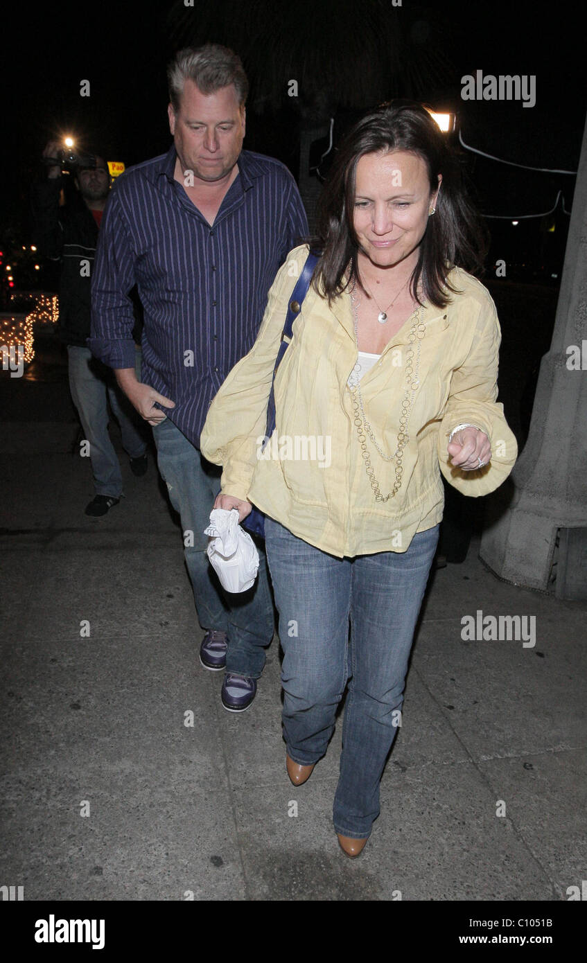 Tony Simpson and Tina Simpson leaving La Loggia after a family meal Los ...
