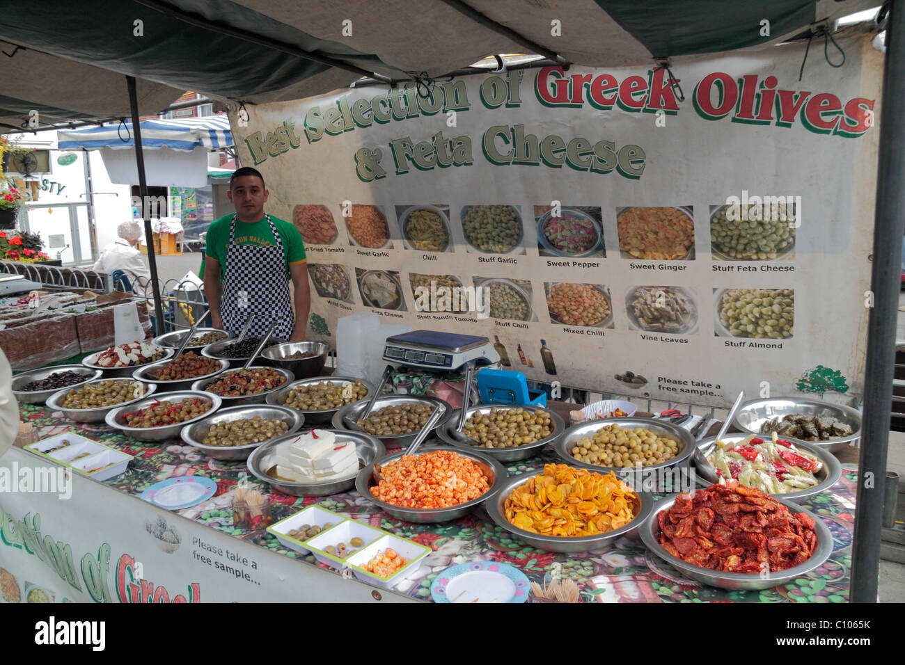 Greek food stall hi-res stock photography and images - Alamy