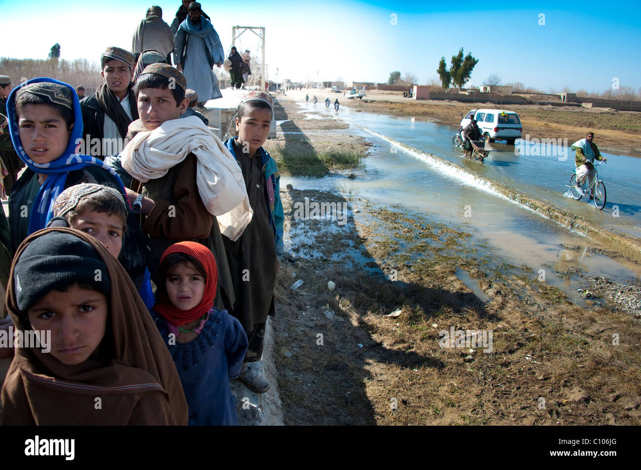 Crossing a wadi, Helmand Afghanistan Stock Photo - Alamy