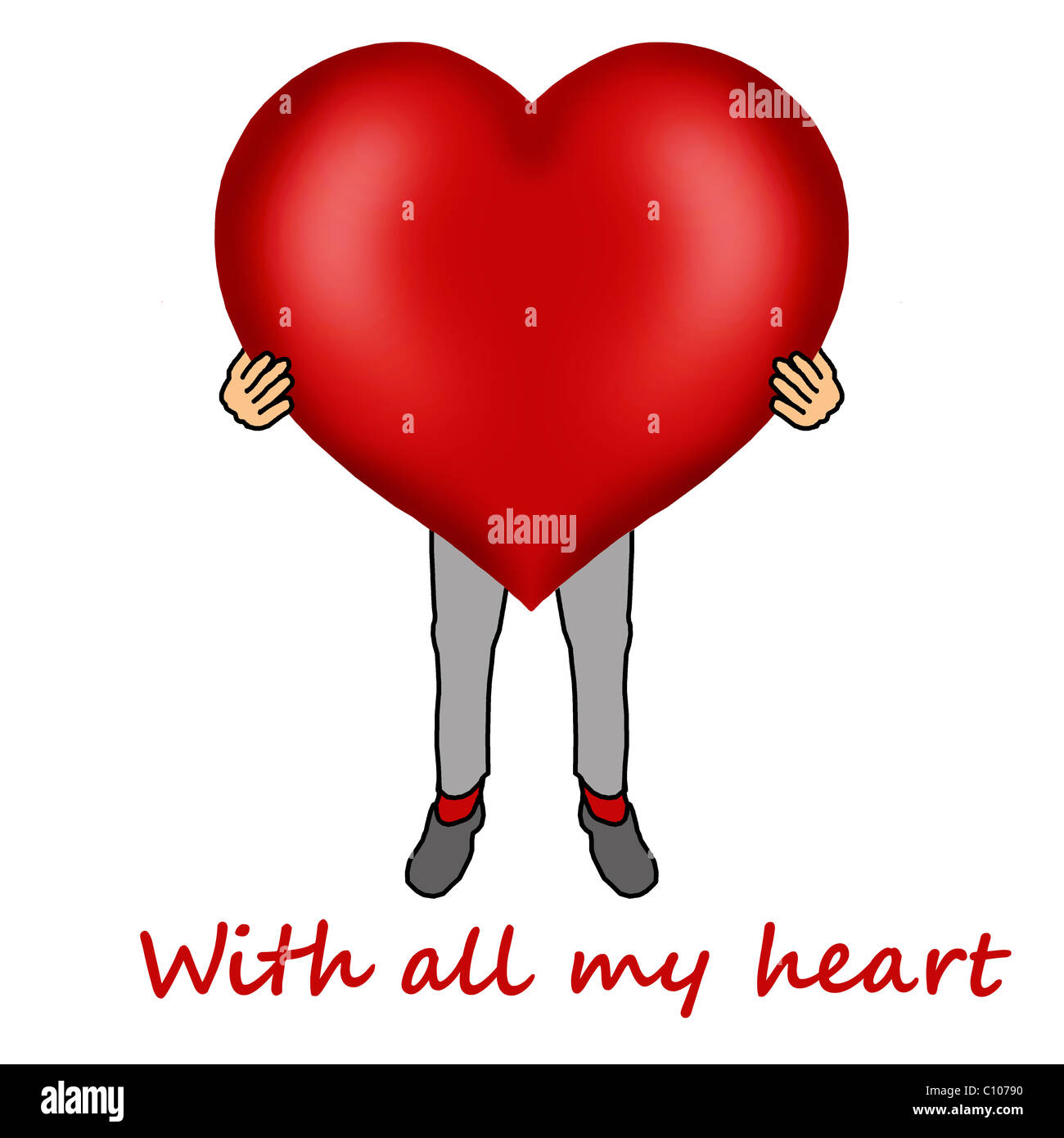 Man holding heart symbol Cut Out Stock Images & Pictures - Alamy