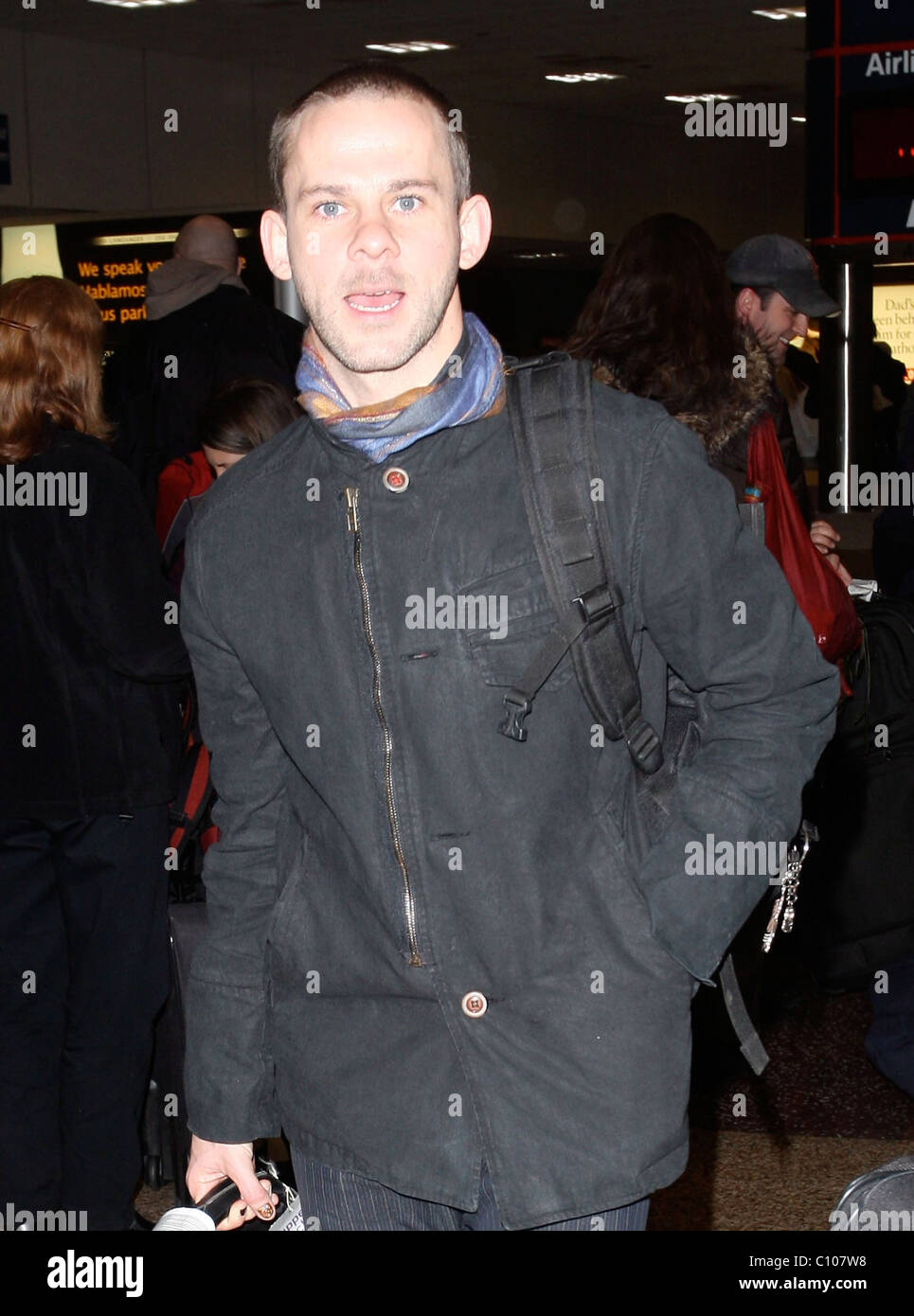 Dominic Monaghan arriving at Salt Lake City airport for the 2009 ...