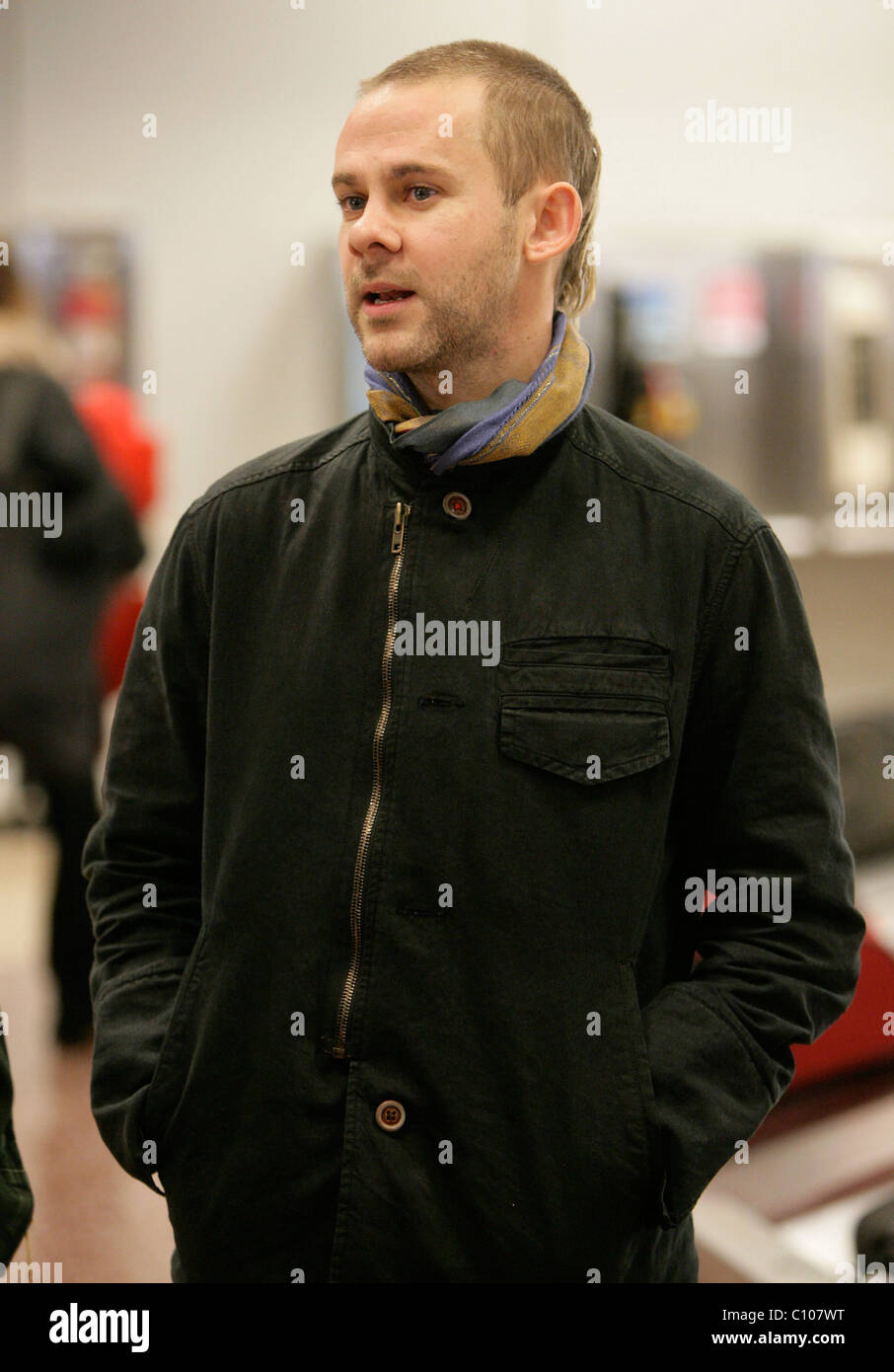 Dominic Monaghan arriving at Salt Lake City airport for the 2009 ...